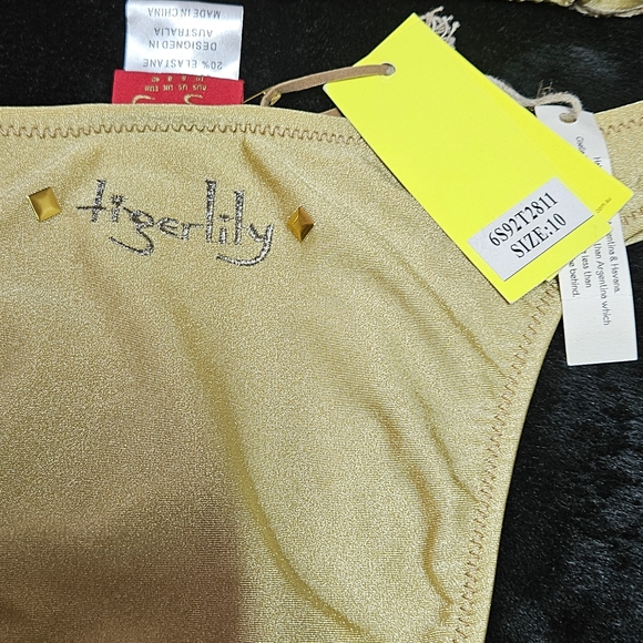 Tigerlily | Swim | Tigerlily Shimmering Gold Bikini Set | Poshmark